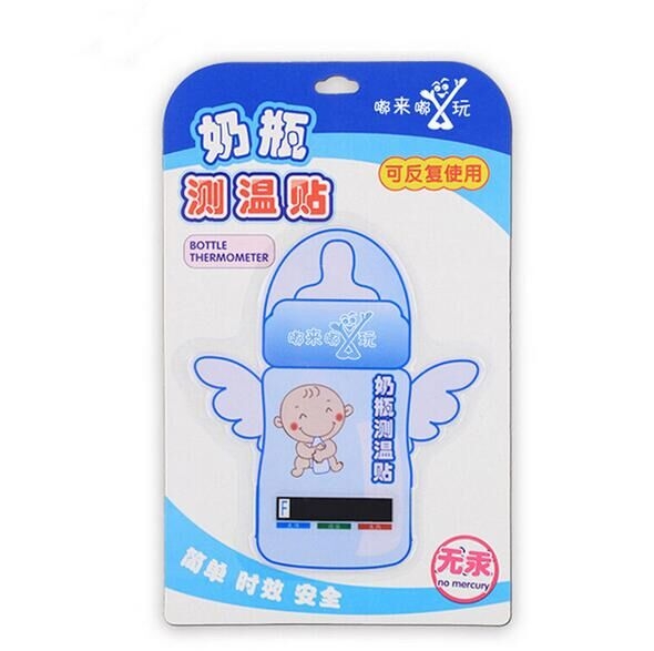 2 Pcs 아기 우유 병 온도 테스트 종이 스트립 온도계 스티커 안전하게 온도계 온도 측정 카드