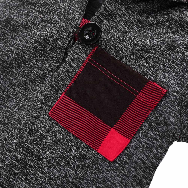 Hoodies Toddler Plaid Hooded Tops Long Pants Kids Set, Kid Size:90cm ...