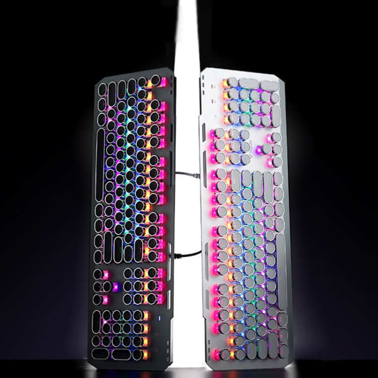 Rapoo GK500 Punk Edition 104 Keys Mixed Color Backlit Gaming Mechanical Wired Keyboard Notebook ...