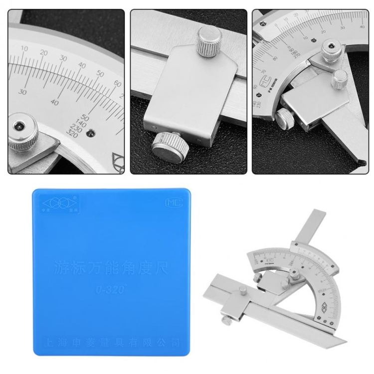 High Carbon Steel Non-parallax Trimmer Protractor Angle Measuring Ruler