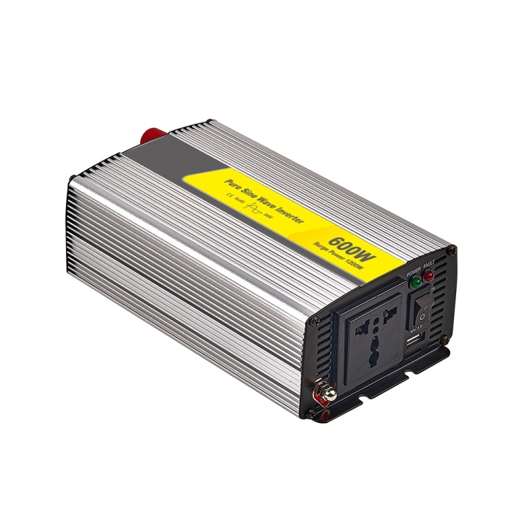 SUVPR DY-LG600S 600W DC 24V to AC 220V Pure Sine Wave Car Power Inverter พร้อมซ็อกเก็ตไฟอเนกประสงค์