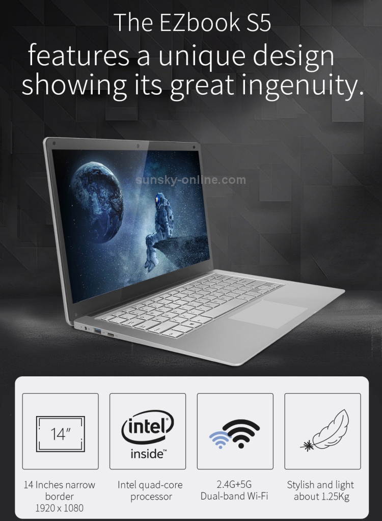 Jumper EZbook S5 Laptop, 14.0 inch, 8GB+256GB