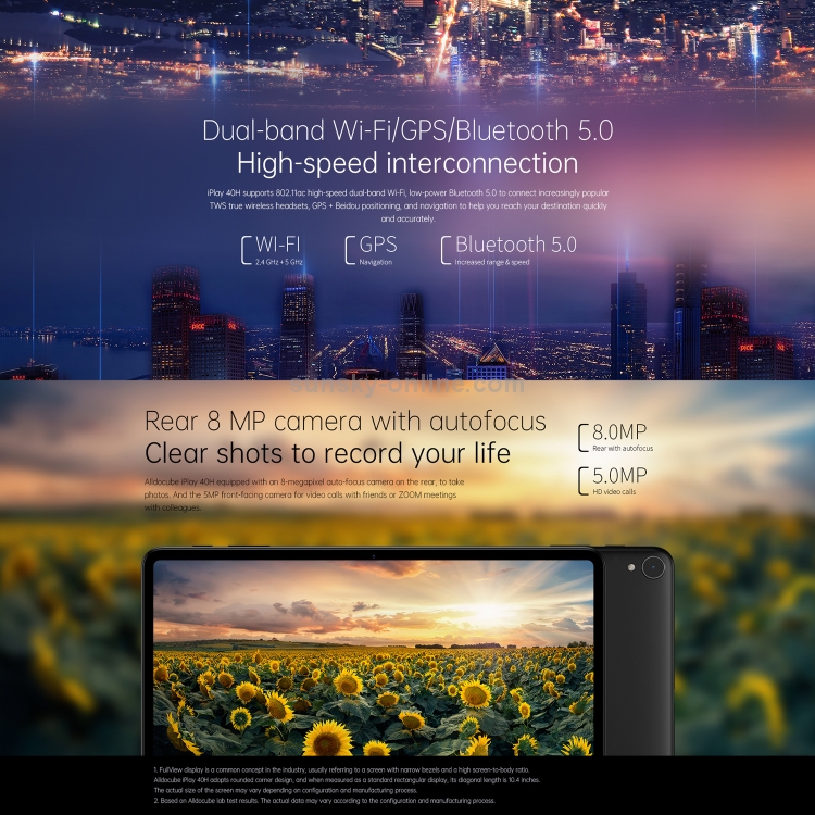 ALLDOCUBE iPlay 40H T1020H 4G Call Tablet, 10.4 inch, 8GB+128GB