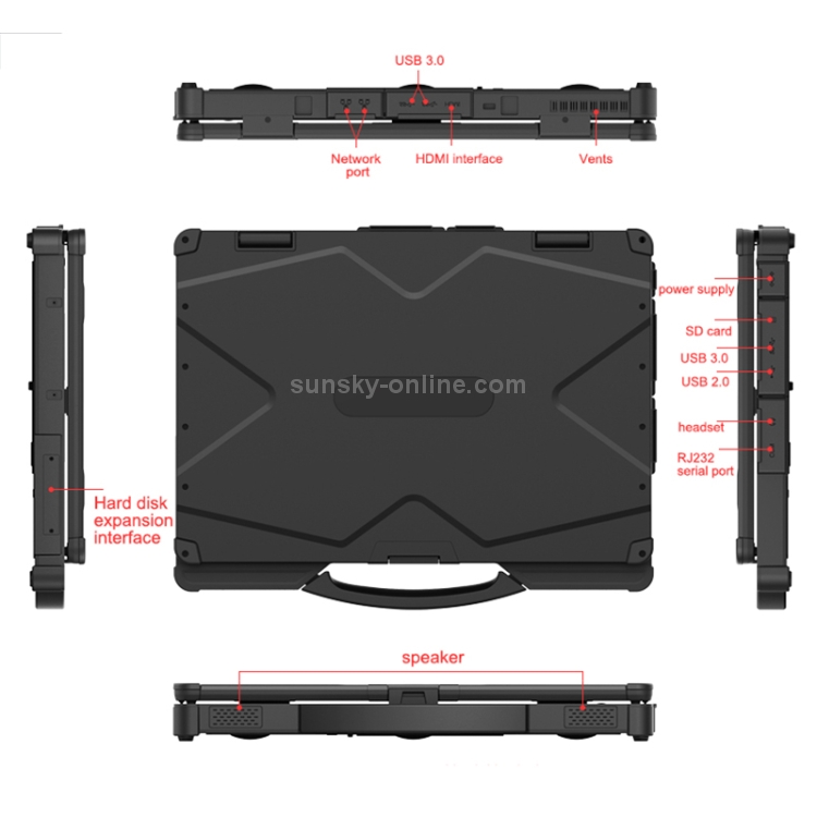 CENAVA W14G Rugged Laptop, 14 inch, 16GB+256GB