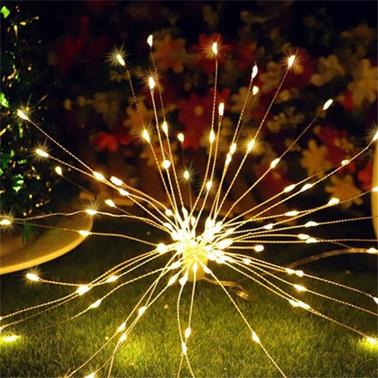 접이식 꽃다발 모양 Led 문자열 조명 불꽃놀이 배터리는 화환 파티오 결혼식 파티따뜻한 흰색를 위한 장식 요정 조명을 운영했습니다