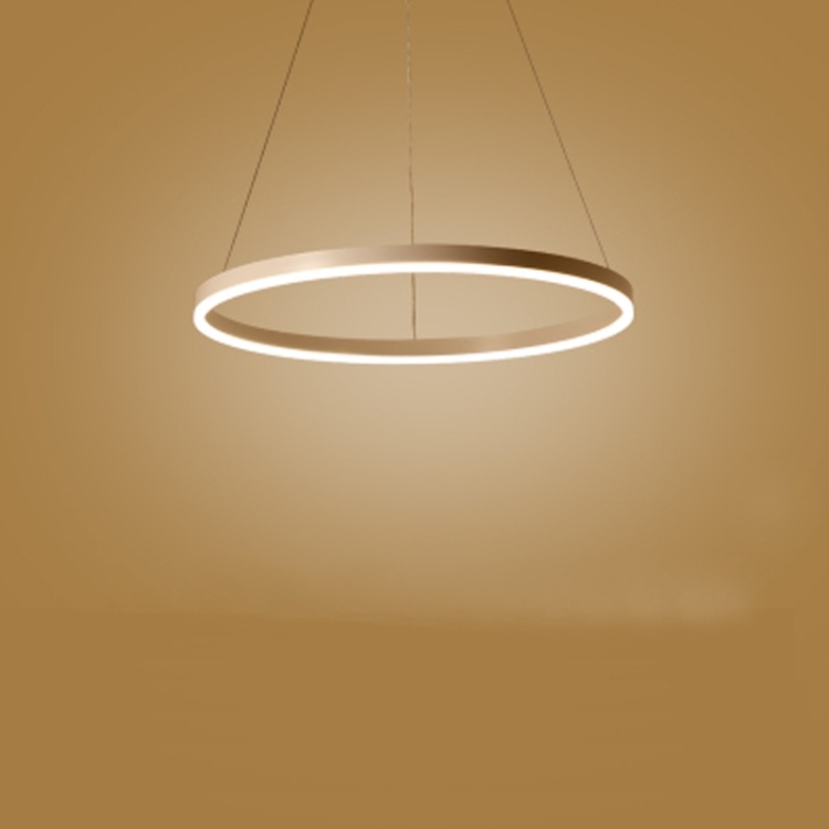 현대 미니멀리스트 링 Led 샹들리에 레스토랑 침실 크리 에이 티브 개성 라운드 알루미늄 램프 단일 링 100cm 따뜻한 화이트