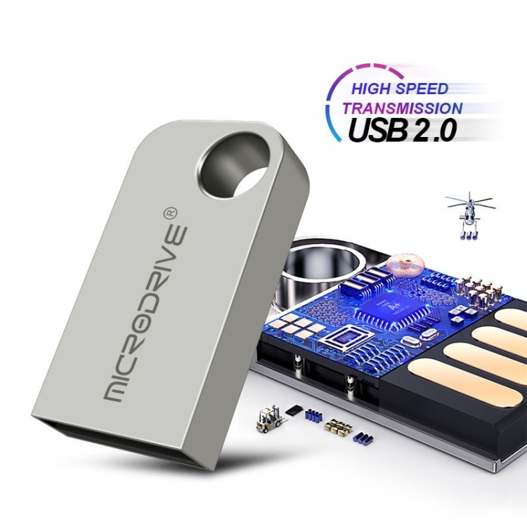 MicroDrive 64GB USB 2.0 Mini ครึ่งวงกลม Metal U Disk
