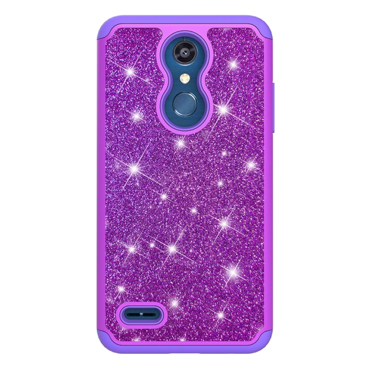 Glitter Powder Contrast Skin Shockproof Silicone + PC Protective Case ...