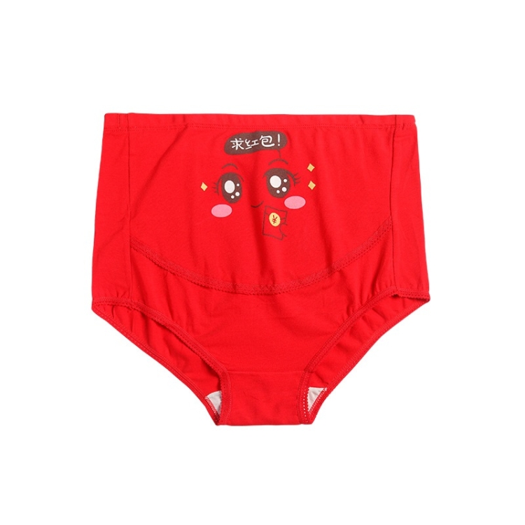 6 Pcs 귀여운 만화 큰 크기 통기성 높은 허리 배꼽 리프트 조정 가능한 출산 팬티 색상 무작위 색상 배달 크기 Xl