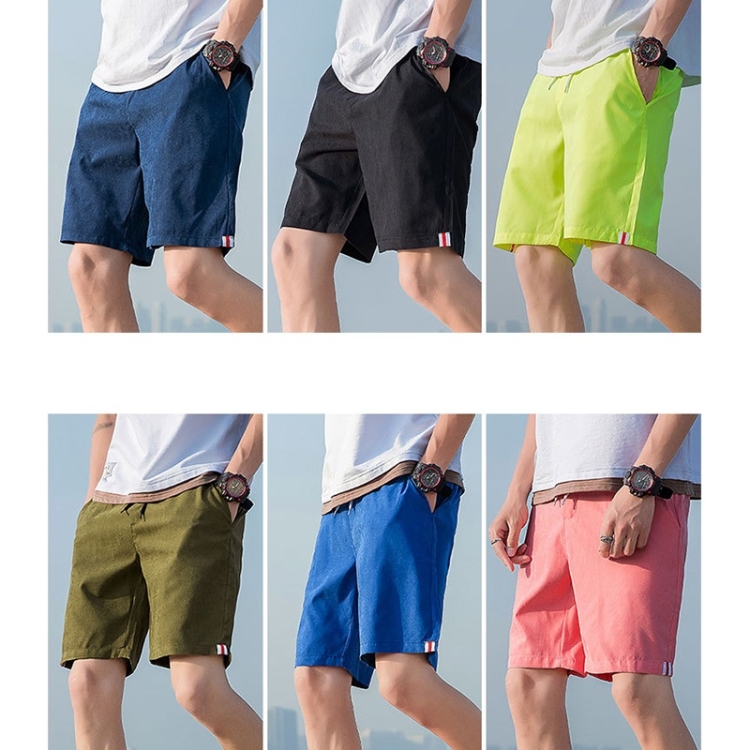 여름 느슨한 캐주얼 패치 헝겊 빠른 건조 반바지 폴리 에스터 Drawstring 해변 반바지 남성용 색상 수박 빨간색 크기