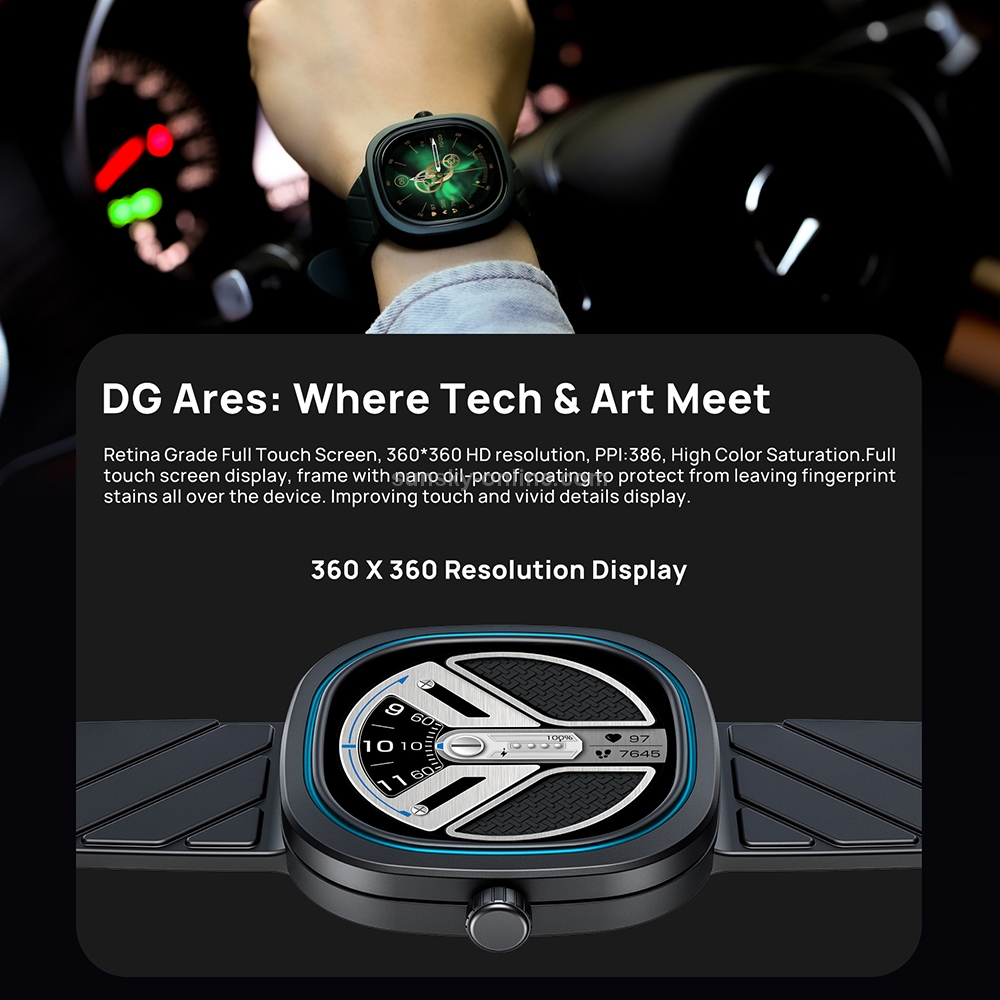 [HK Warehouse] DOOGEE DG Ares 1.32 inch LCD Screen Smart Watch, 3ATM ...