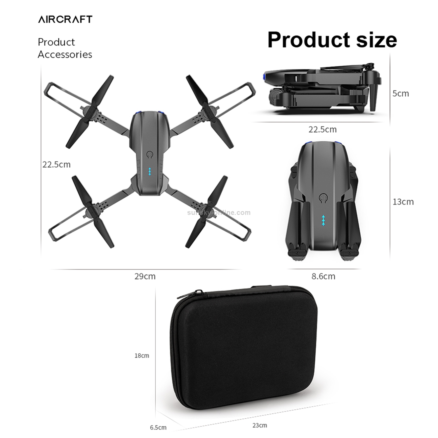 SUNSKY - E99 Max 2.4G WiFi Foldable 4K HD Camera RC Drone Quadcopter ...