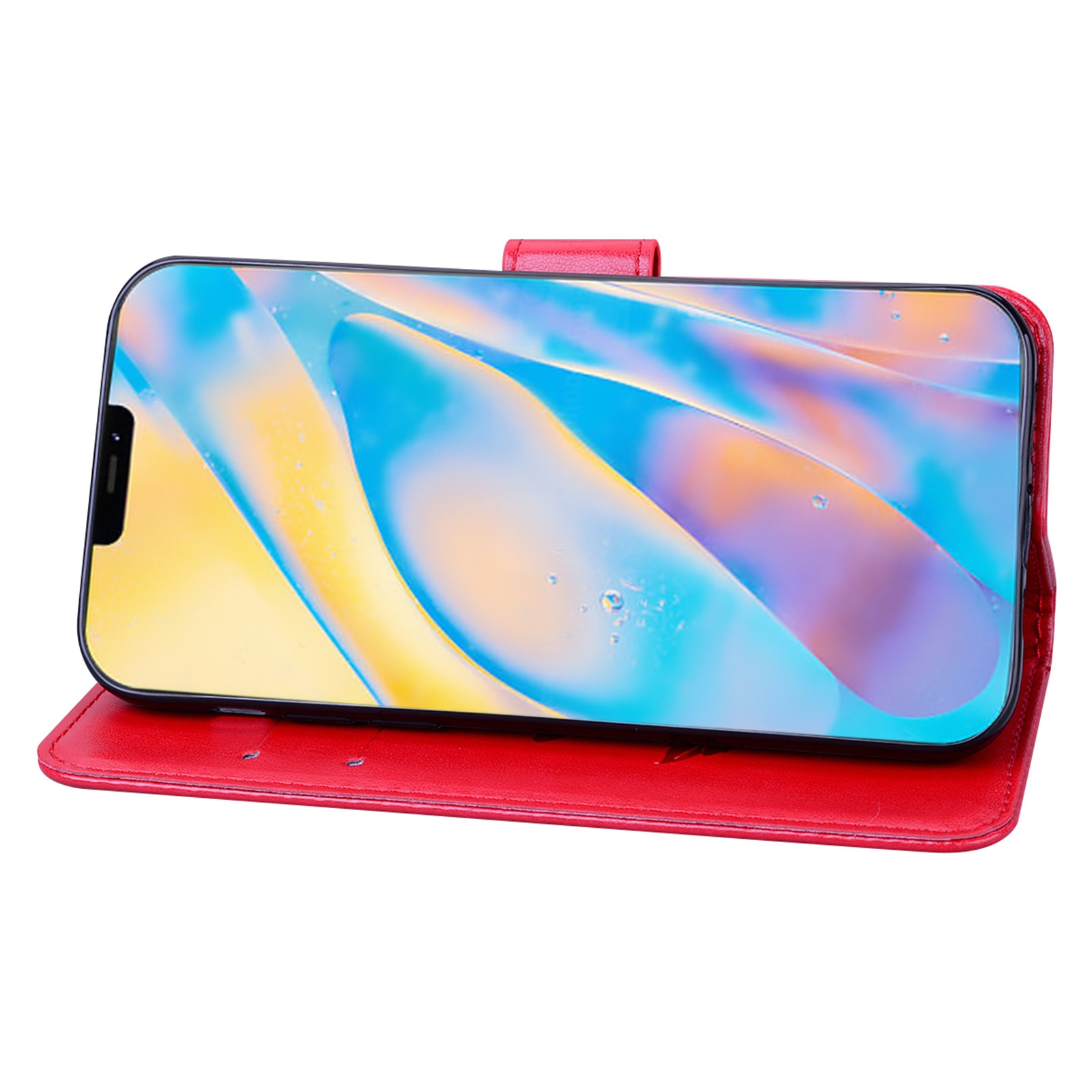 SUNSKY - สำหรับ iPhone 12 Rose Embossed ซองหนัง PU พลิกแนวนอนพร้อมตัว ...