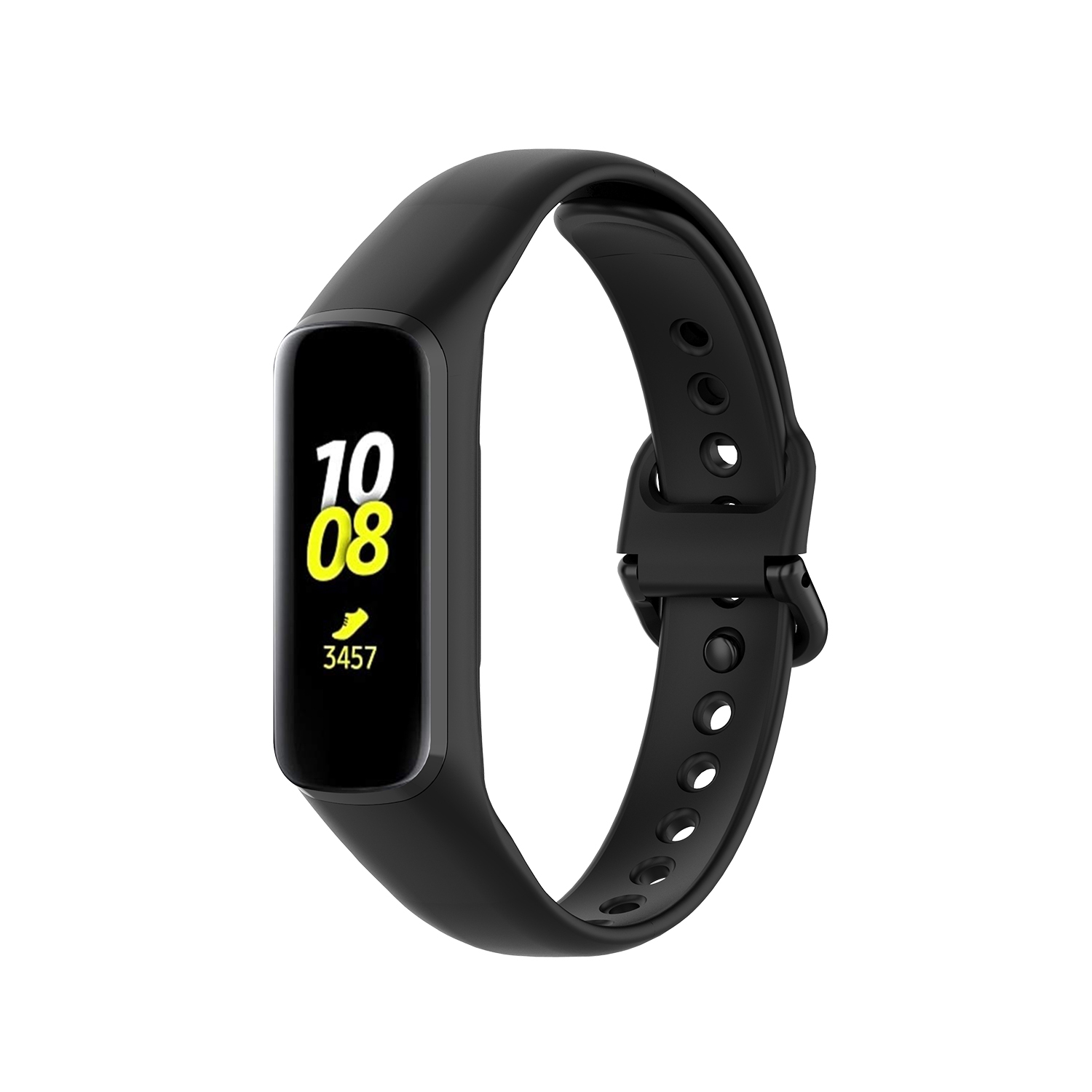 SUNSKY - สำหรับ Samsung Galaxy Fit 2 Silicone Watch Band (สีดำ)