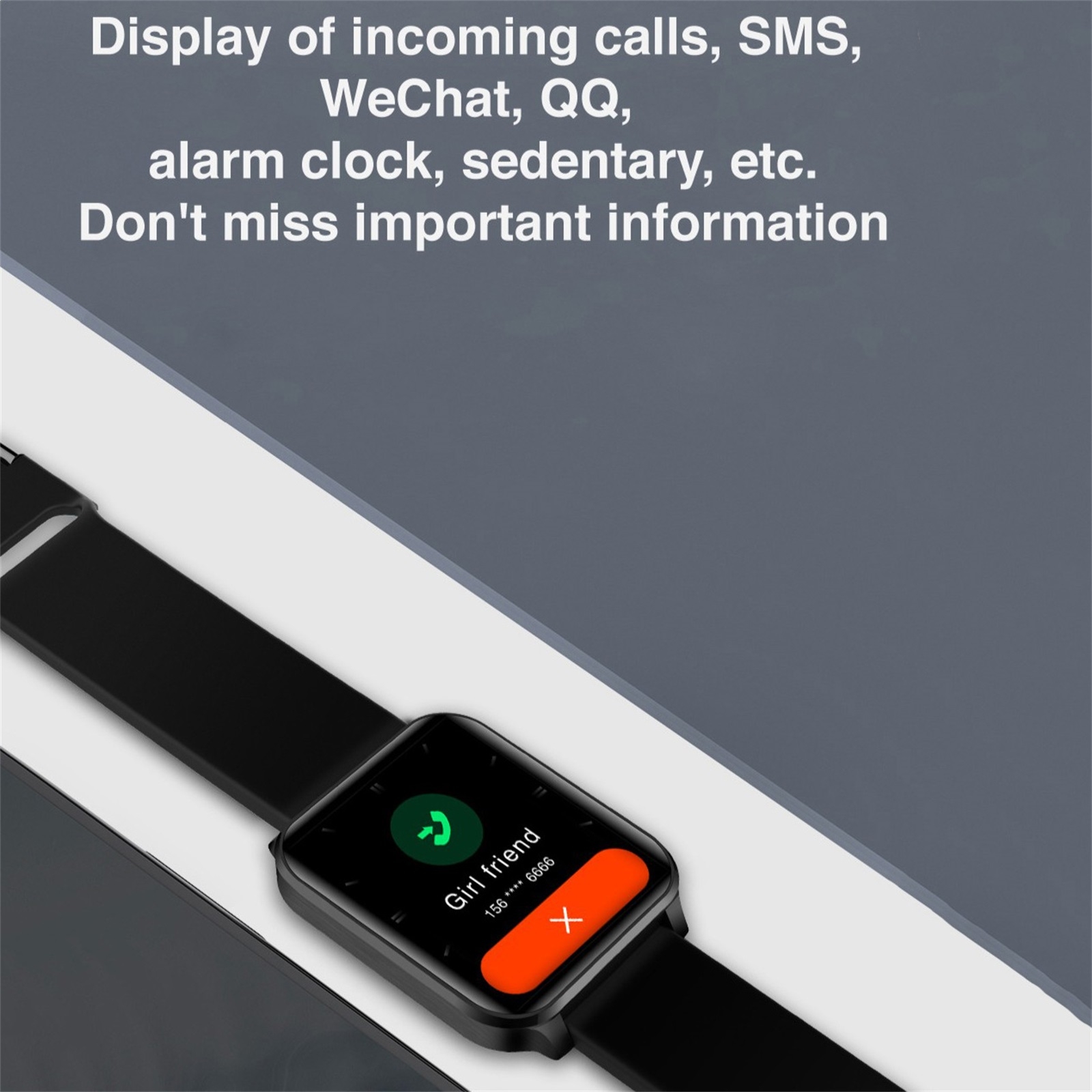 SUNSKY - Lenovo S2 Pro 1.69 inch IPS Full Screen Smart Watch, IP67 ...