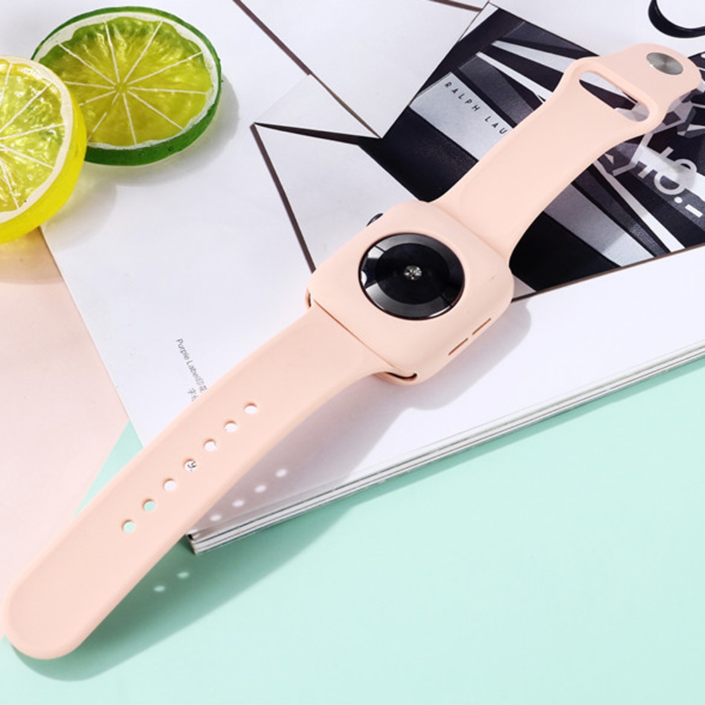 SUNSKY - Silicone Watch Band + Watch Protective Case สำหรับ Apple Watch ...
