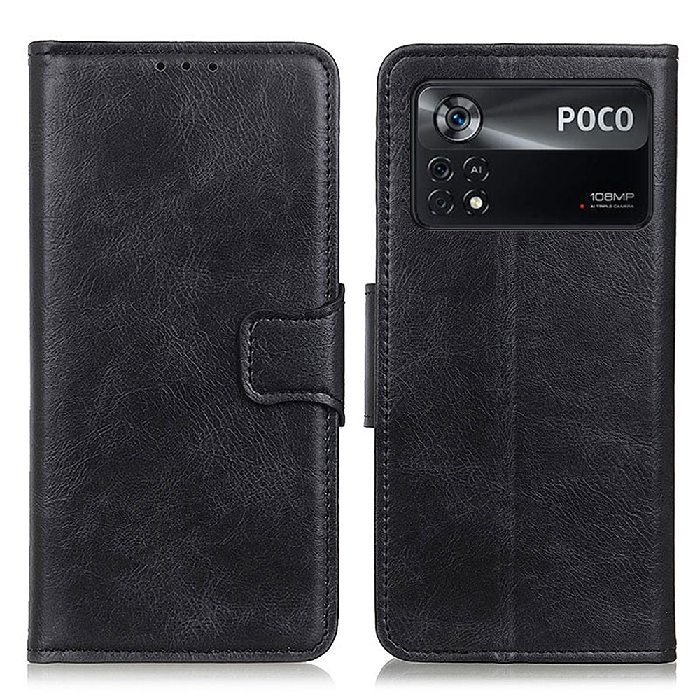 SUNSKY - For Xiaomi Poco X4 Pro 5G Mirren Crazy Horse Texture Horizontal Flip Leather Phone Case ...