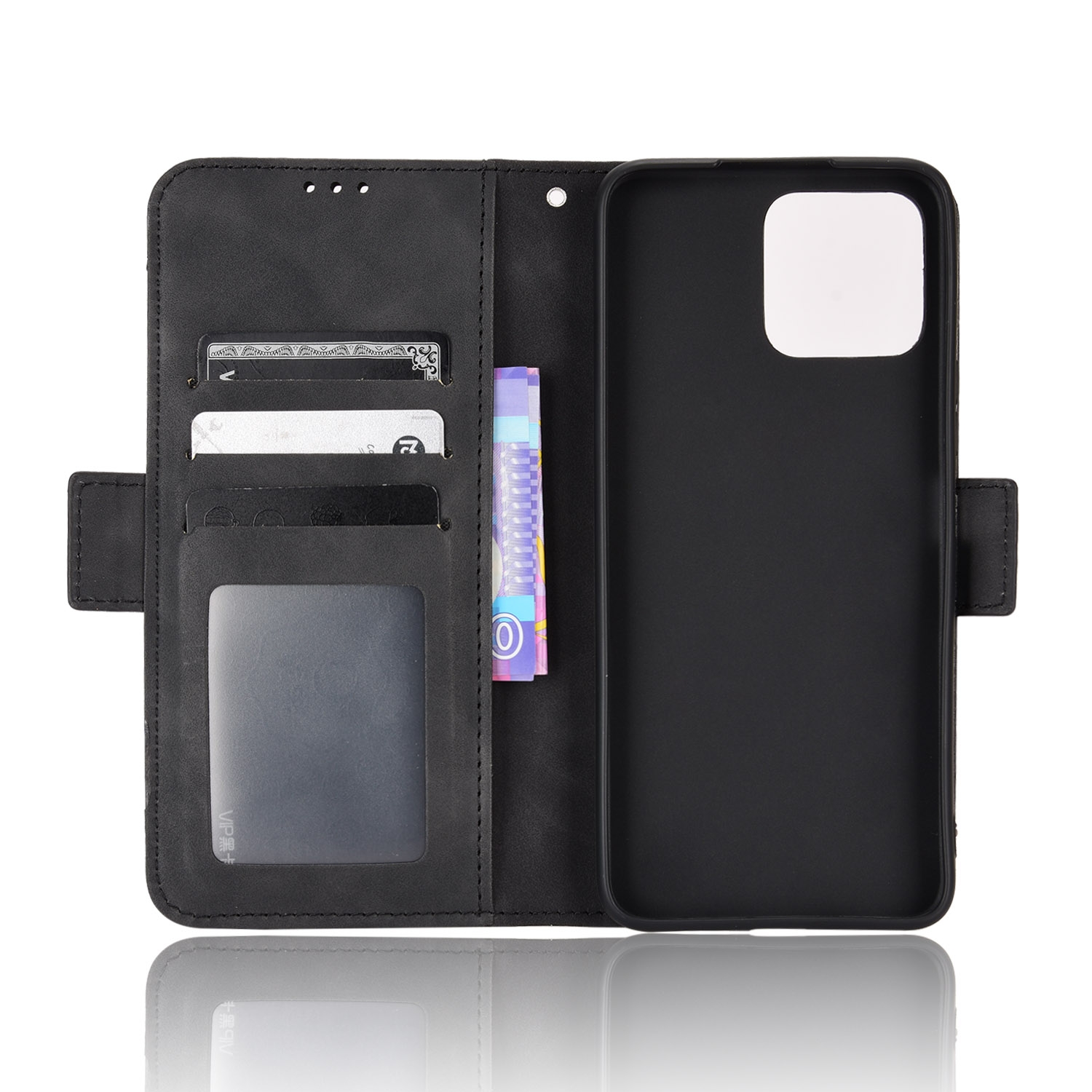 SUNSKY - For Honor X8 Skin Feel Calf Pattern Leather Phone Case(Black)