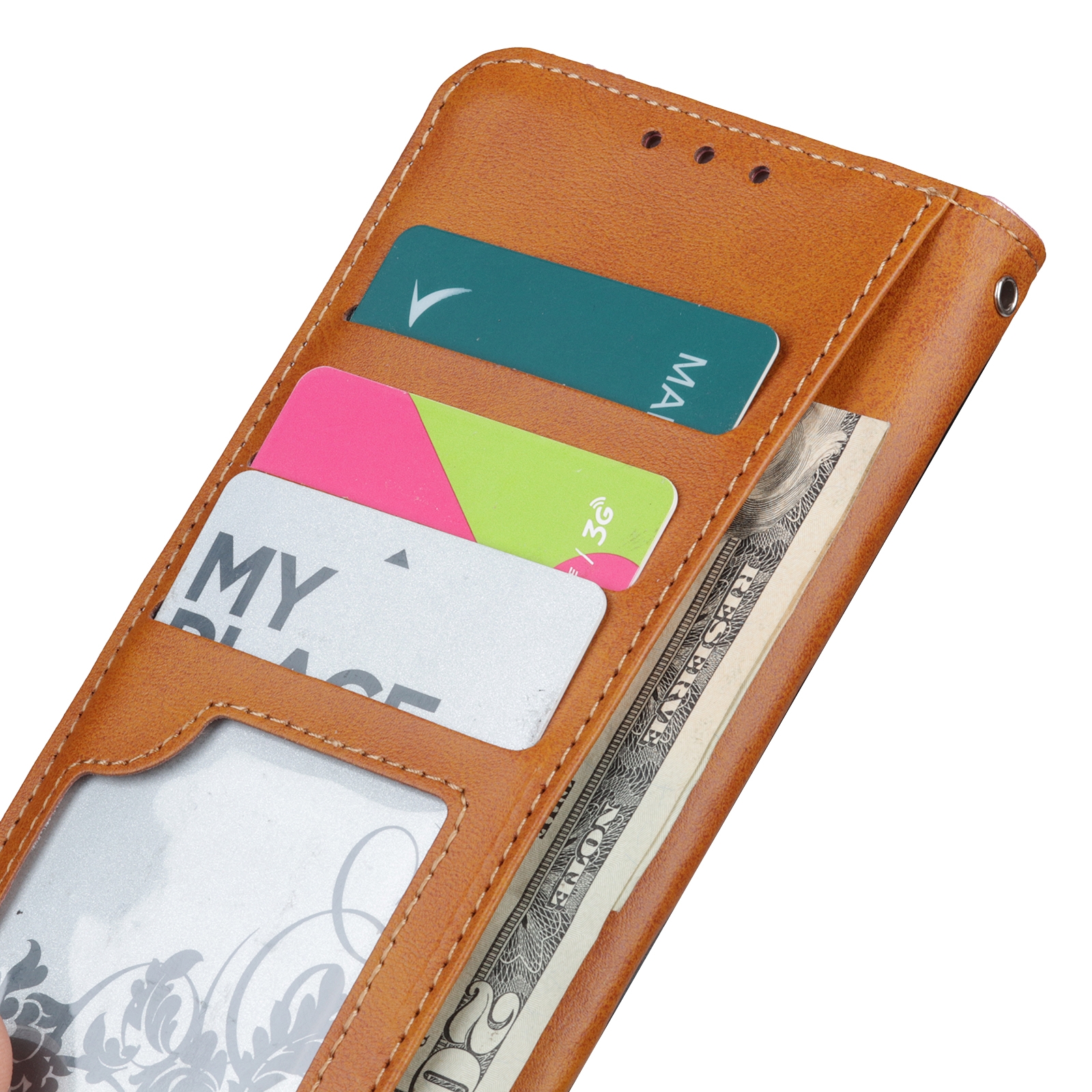 SUNSKY - สำหรับ iPhone 14 Pro European Floral Embossed Copper Buckle ...