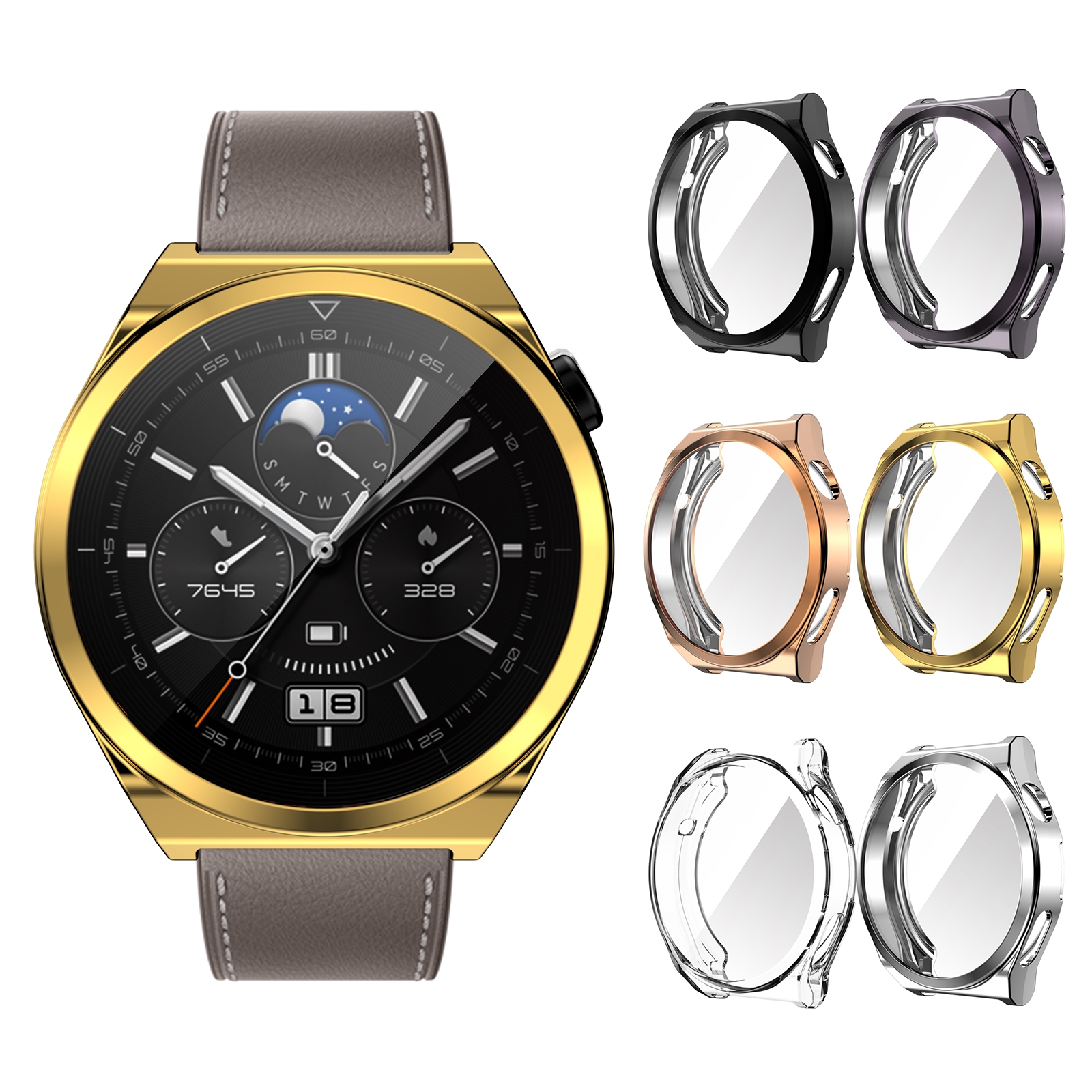 SUNSKY - สำหรับ Huawei Watch GT3 Pro 43mm Electroplating Case Watch TPU ...