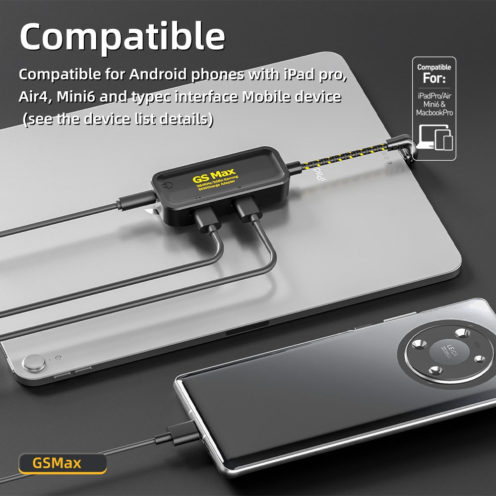 SUNSKY - Plextone GS-MAX 3 ใน 1 USB-C / TYPE-C ถึง 3.5 มม. และ USB-C / Type-C Adapter Game Game ...