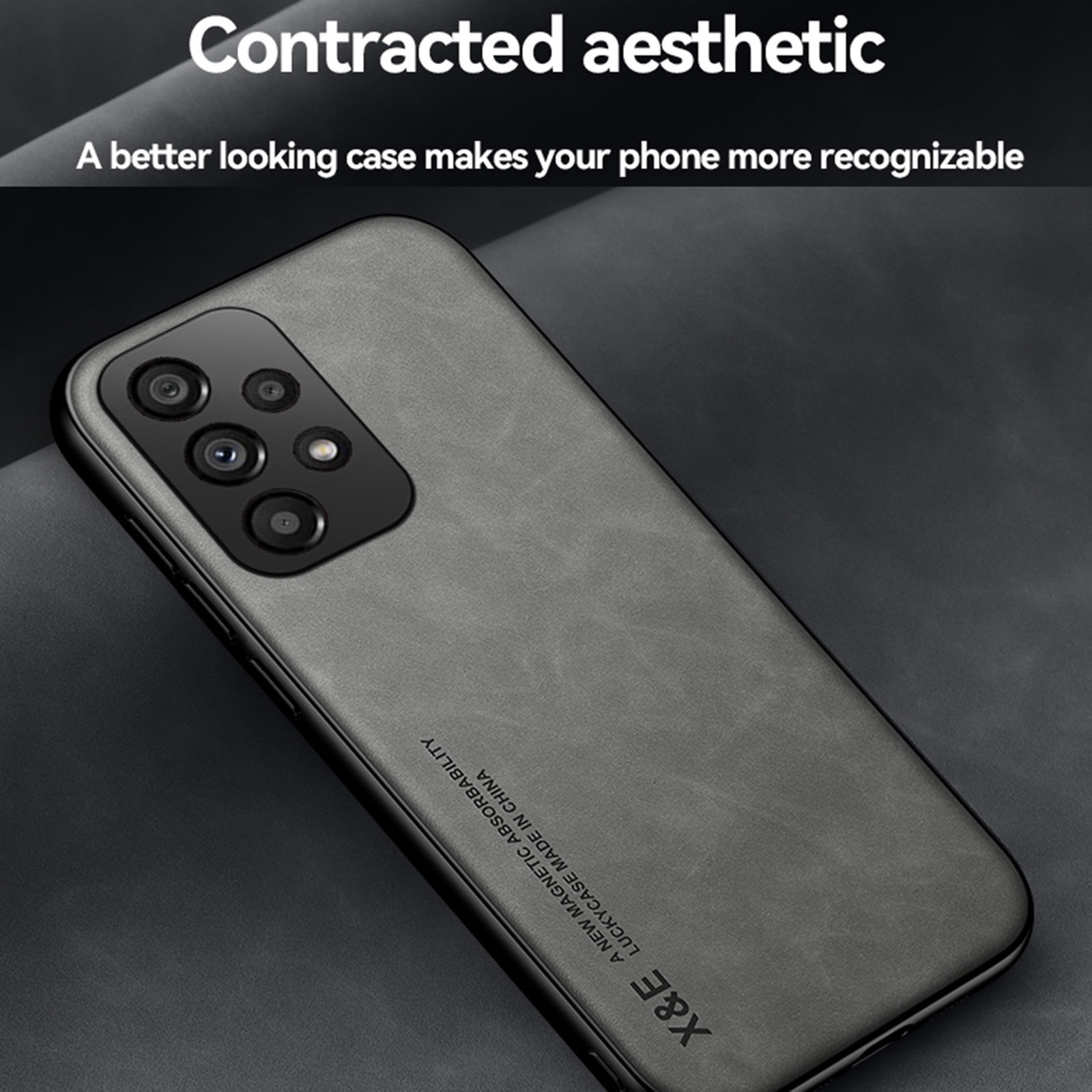 SUNSKY - For Samsung Galaxy A12 Skin Feel Magnetic Leather Back Phone ...