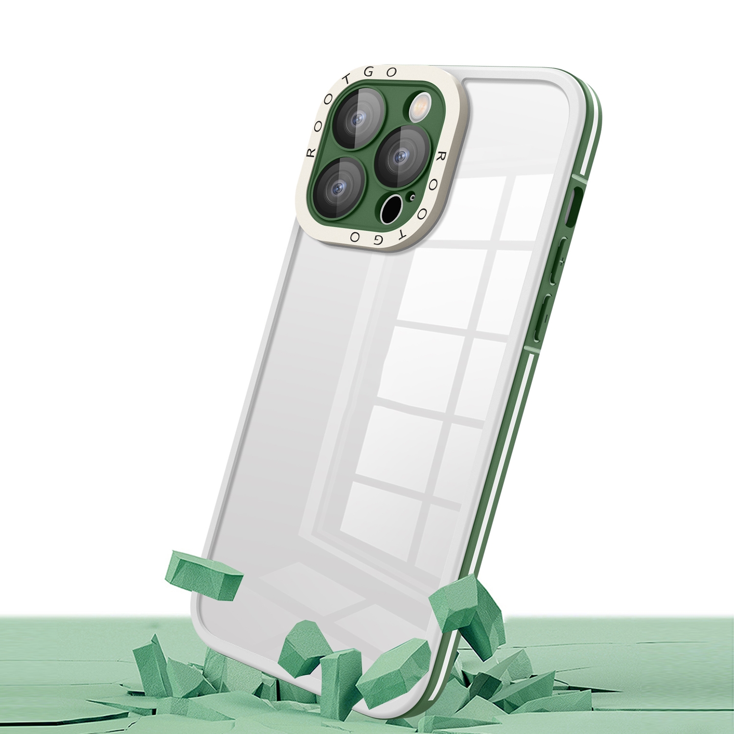 SUNSKY - สำหรับ iPhone 14 Pro Max เคสโทรศัพท์พีซีกันกระแทกโปร่งใสสูง ...