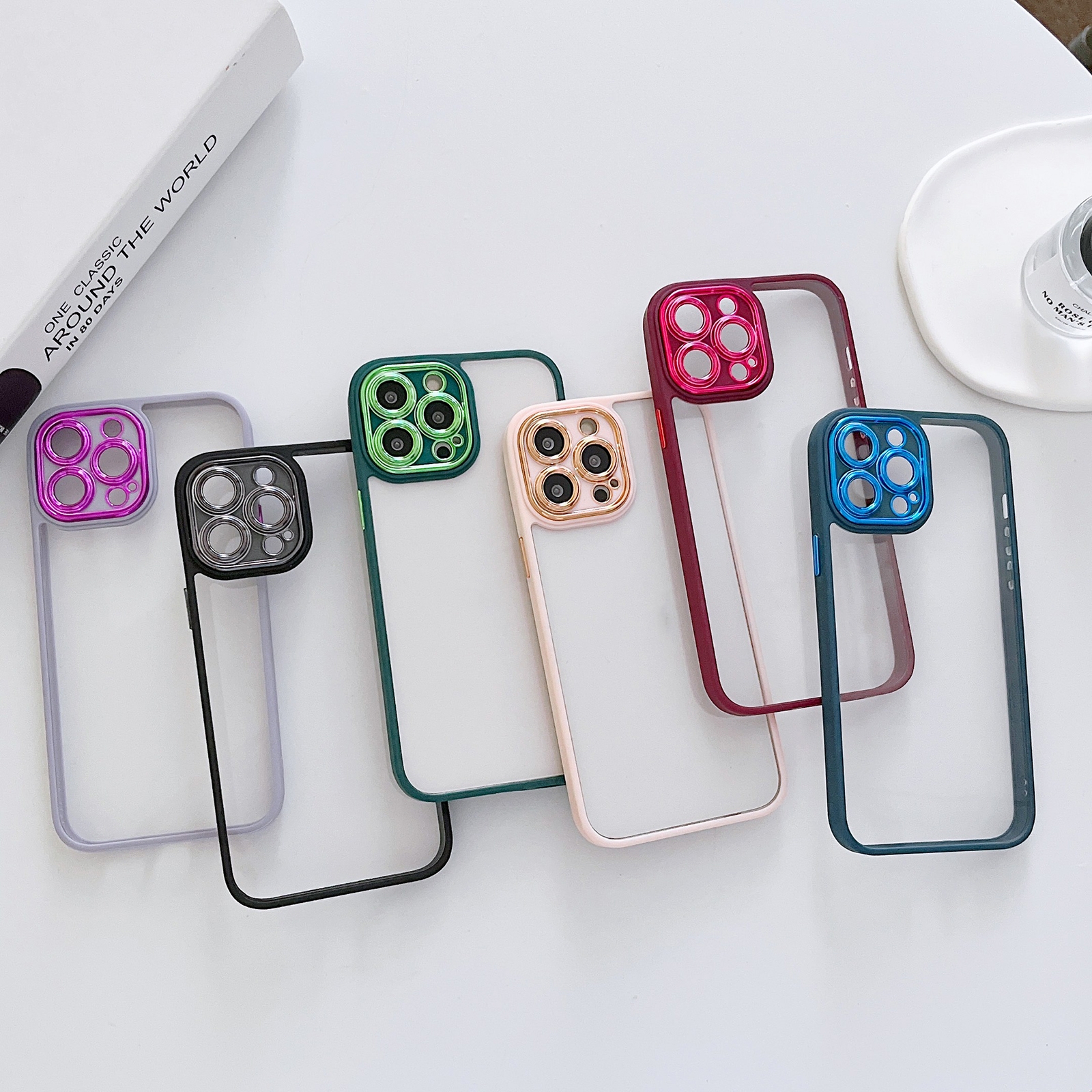 SUNSKY - สำหรับ iPhone 13 Cat-eye Electroplating TPU + เคสโทรศัพท์อะคร ...