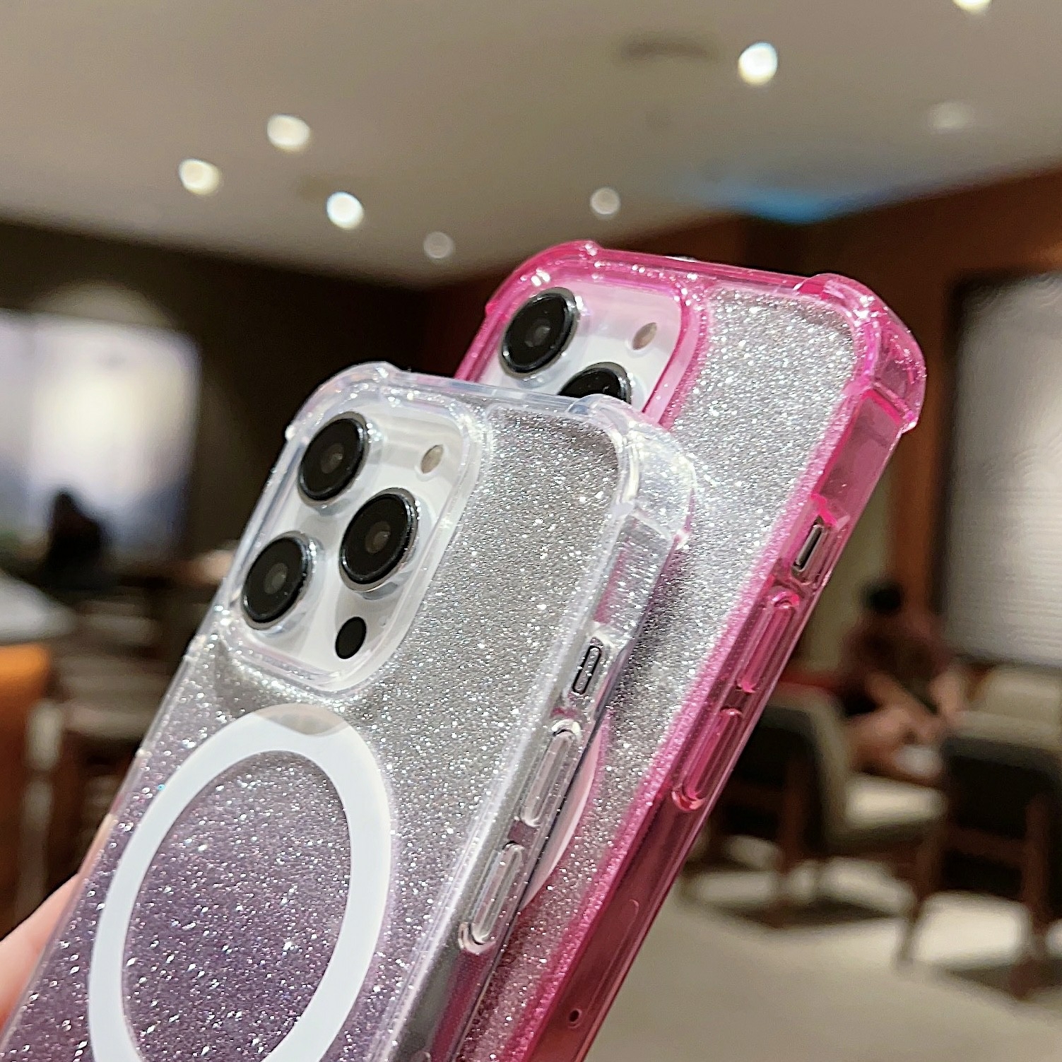 SUNSKY - สำหรับ iPhone 11 Pro MagSafe Gradient Color Glitter อะคริลิค ...