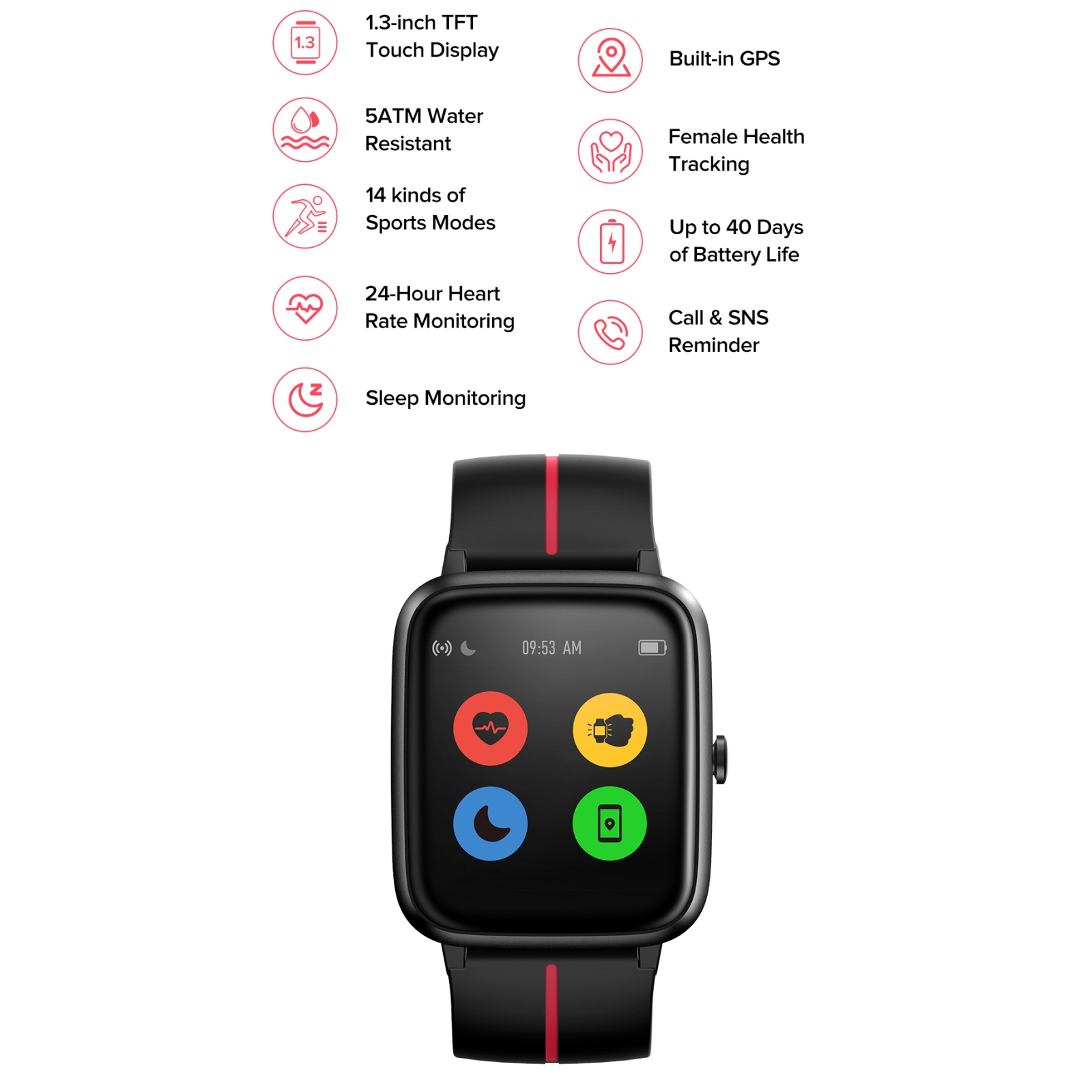 [HK Warehouse] Ulefone Watch GPS 1.3 inch TFT Touch Screen Bluetooth 4. ...