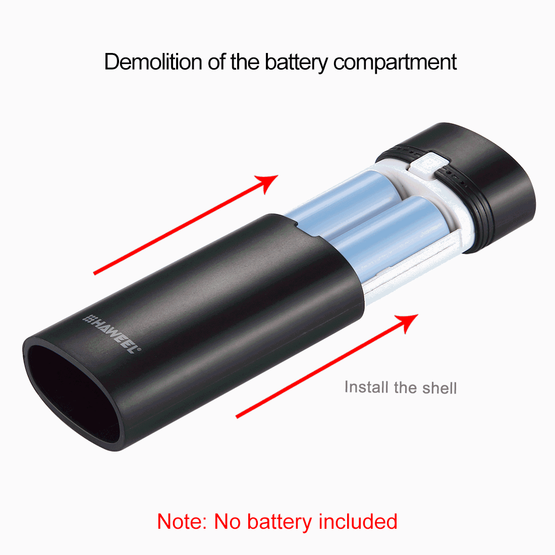 SUNSKY HAWEEL DIY 2x 18650 Battery Not Included 5600mAh Power Bank