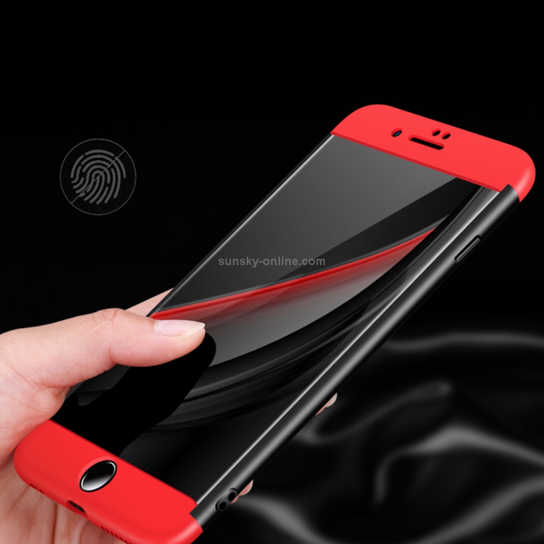 SUNSKY - GKK สำหรับ iPhone 6 และ 6s PC 360 องศา Full Coverage เคสป้องกันฝาหลัง (Rose Gold)