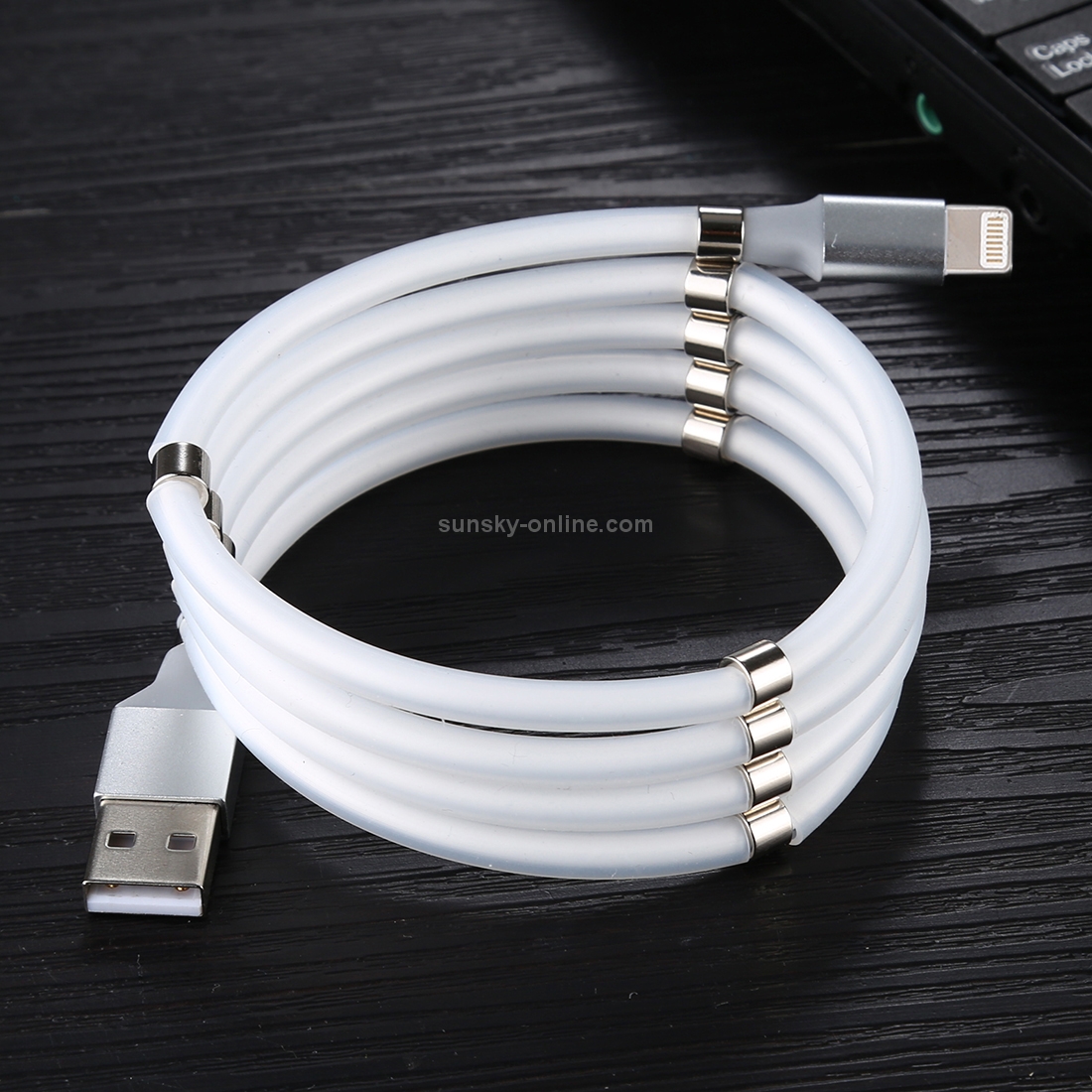 SUNSKY - USB to 8 Pin Magnetic Attraction Data Cable, ความยาวสายเคเบิล: 1 ม