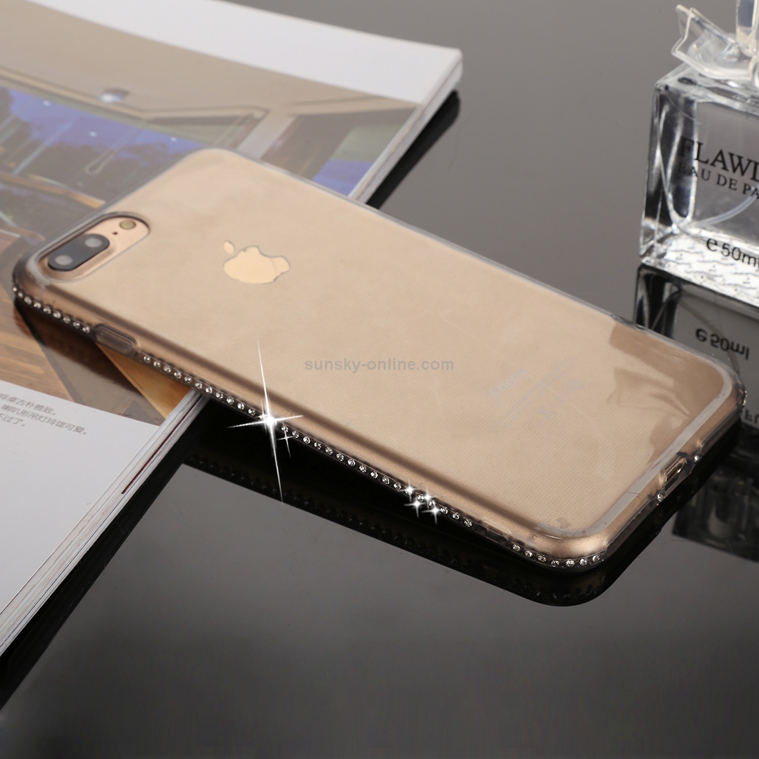 SUNSKY - สำหรับ iPhone 8 Plus และ 7 Plus Diamond Border เคสฝาหลัง ...