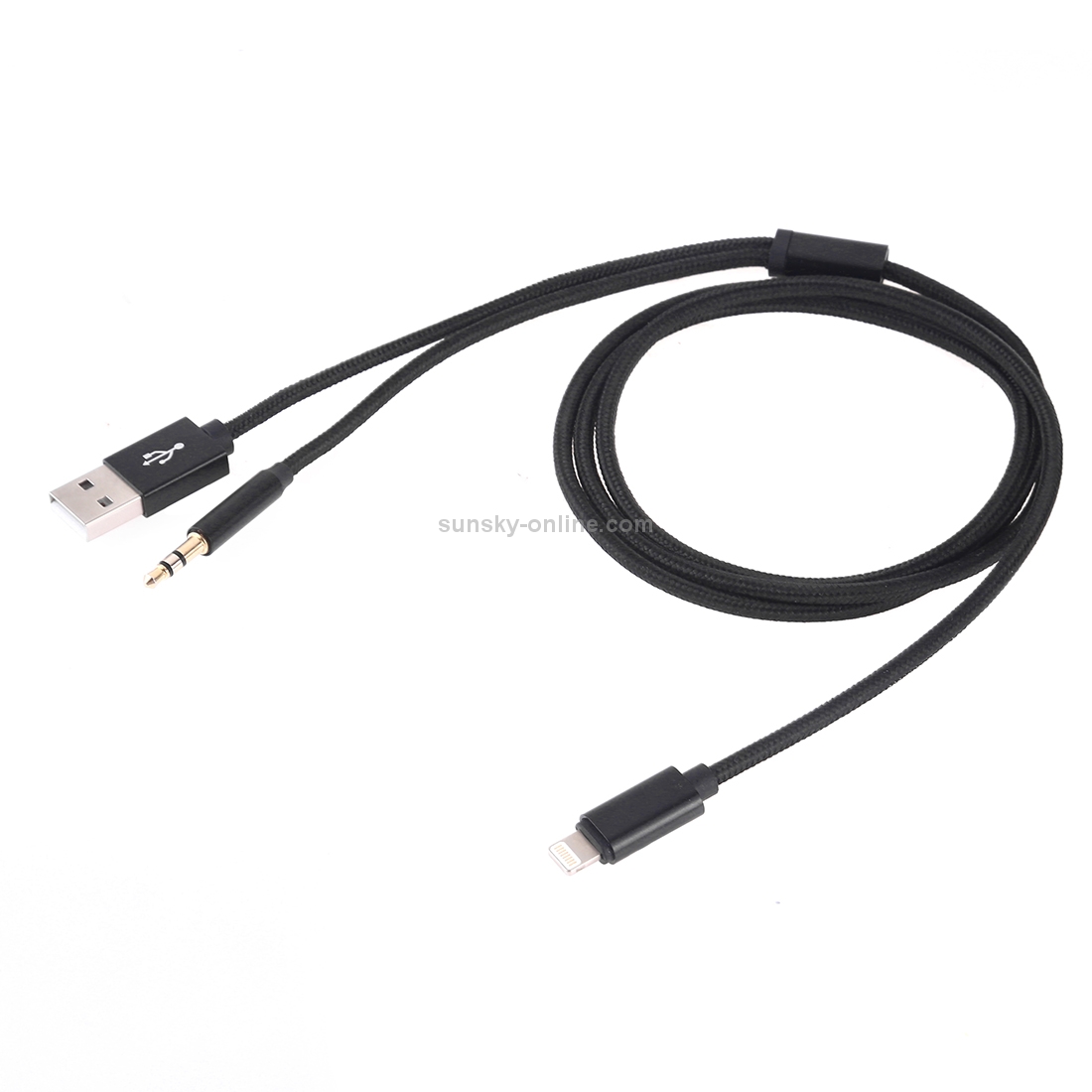SUNSKY - 8 Pin to USB-C / Type-C + 3.5mm Jack Fast Charging Data Cable ...