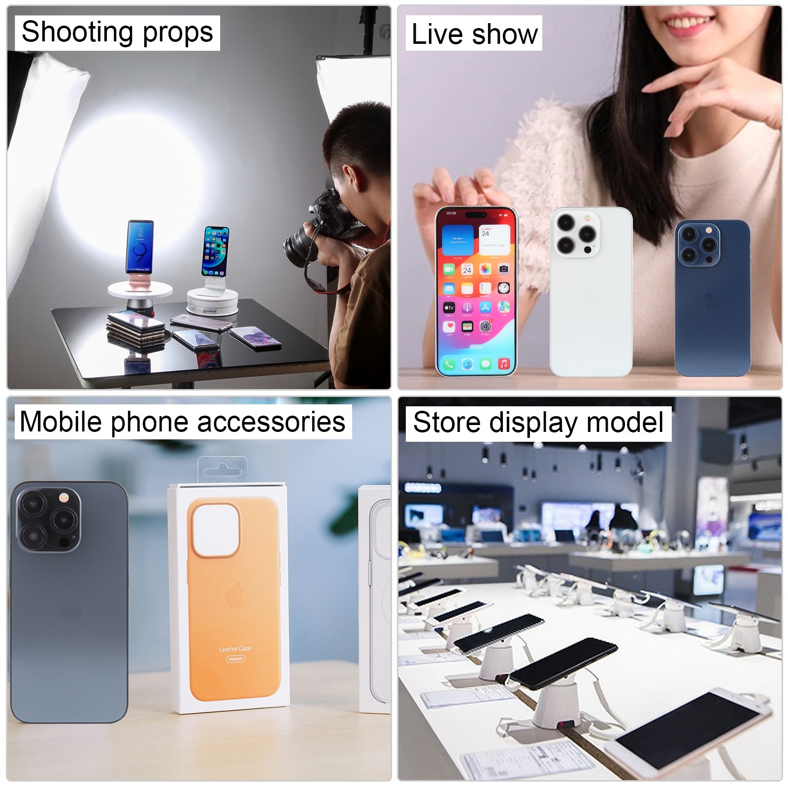 Sunsky สำหรับ Iphone 15 Pro Max หน้าจอสี Nonworking Fake Dummy Display Model สีน้ำเงิน