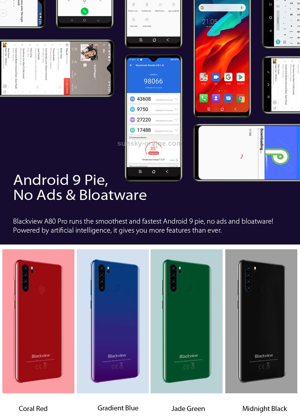 [HK Warehouse] Blackview A80 Pro, 4GB+64GB