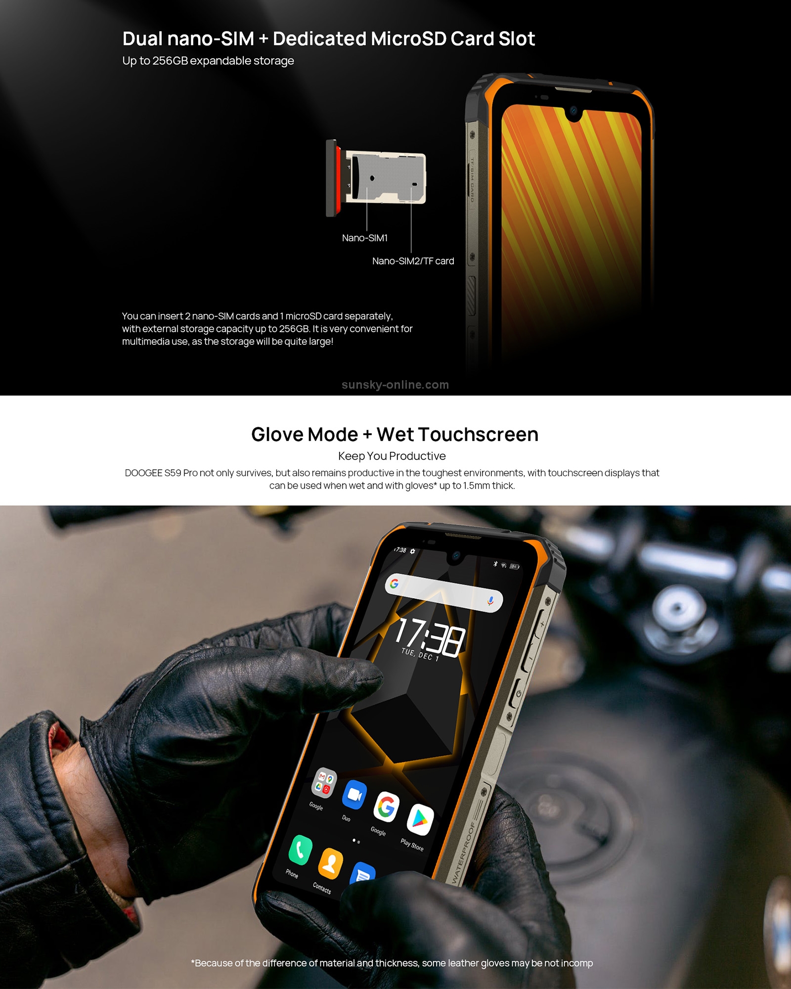 [HK Warehouse] DOOGEE S59 Pro Rugged Phone, 4GB+128GB