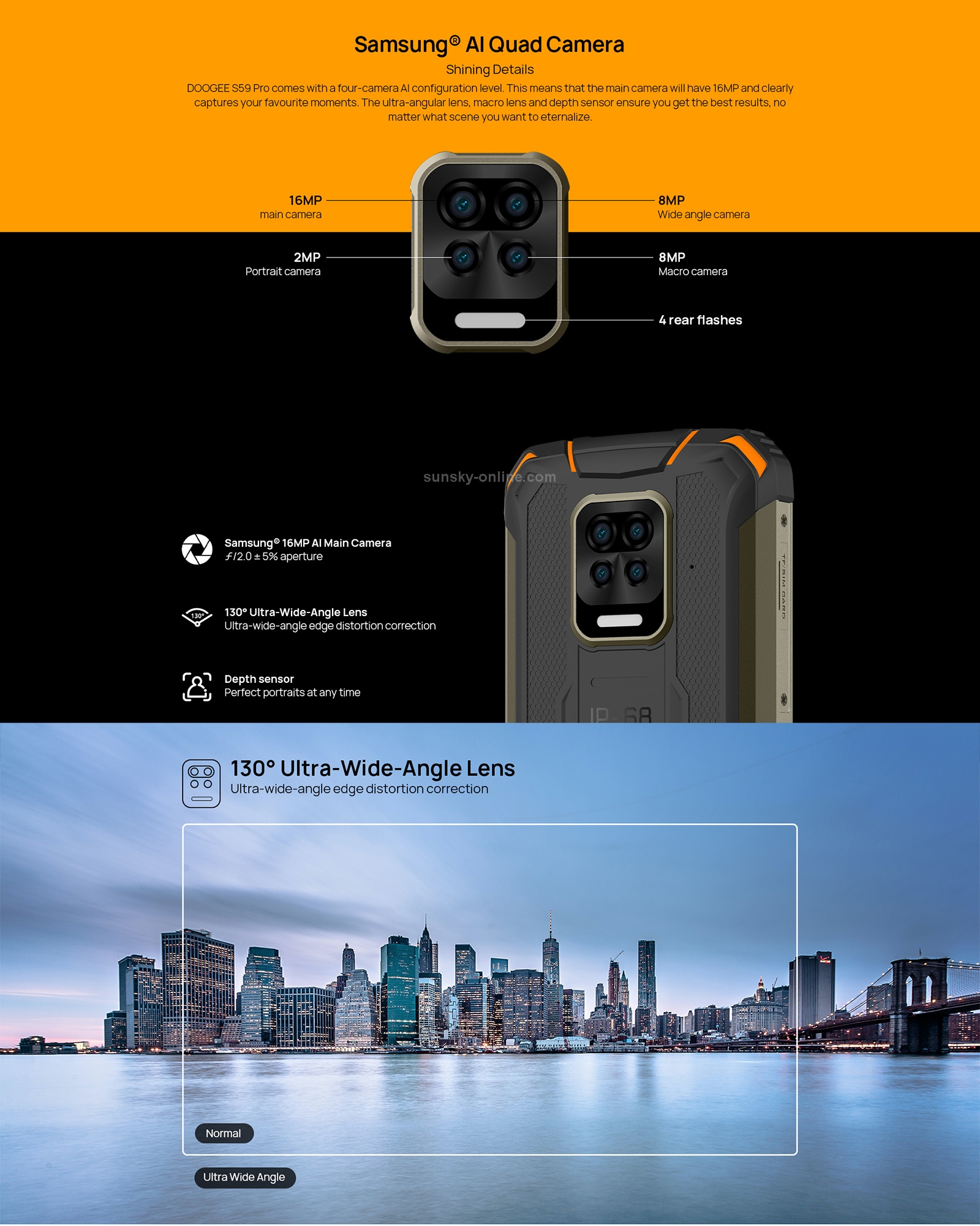 [HK Warehouse] DOOGEE S59 Pro Rugged Phone, 4GB+128GB