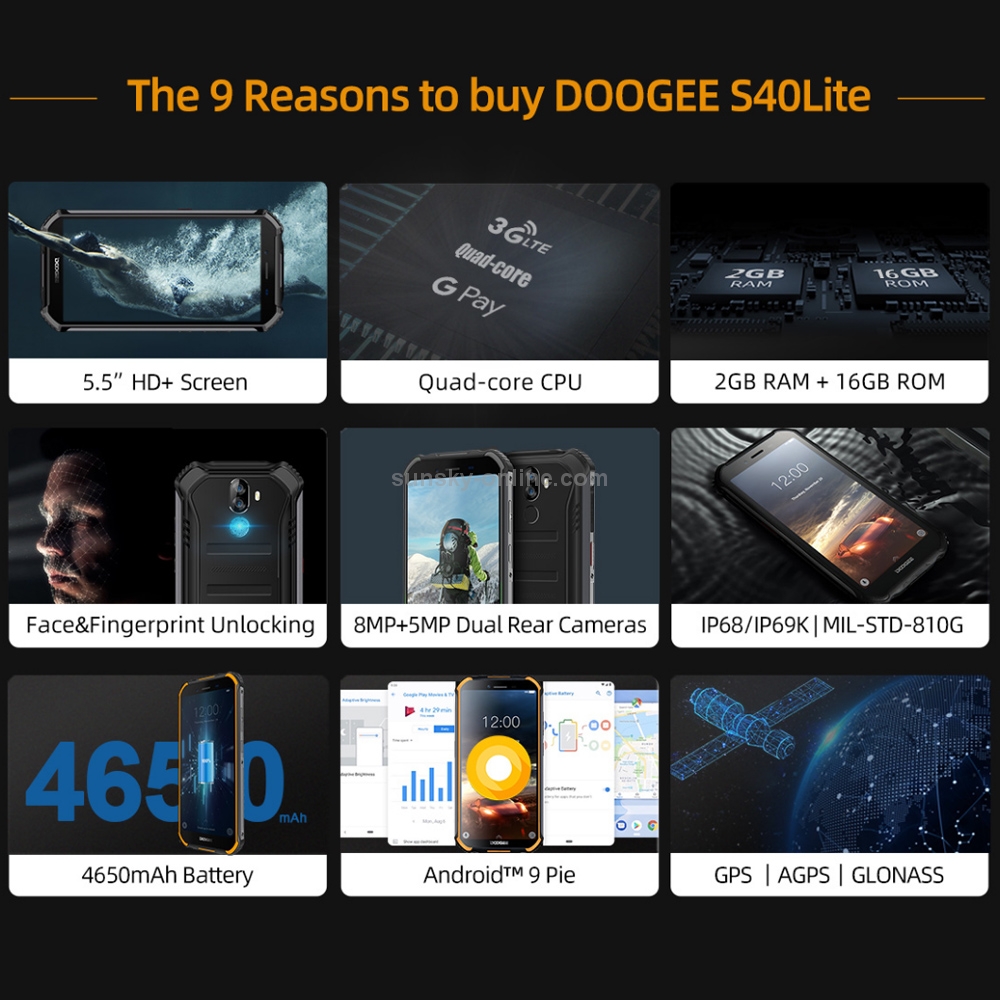[HK Warehouse] DOOGEE S40 Lite Rugged Phone, 2GB+16GB