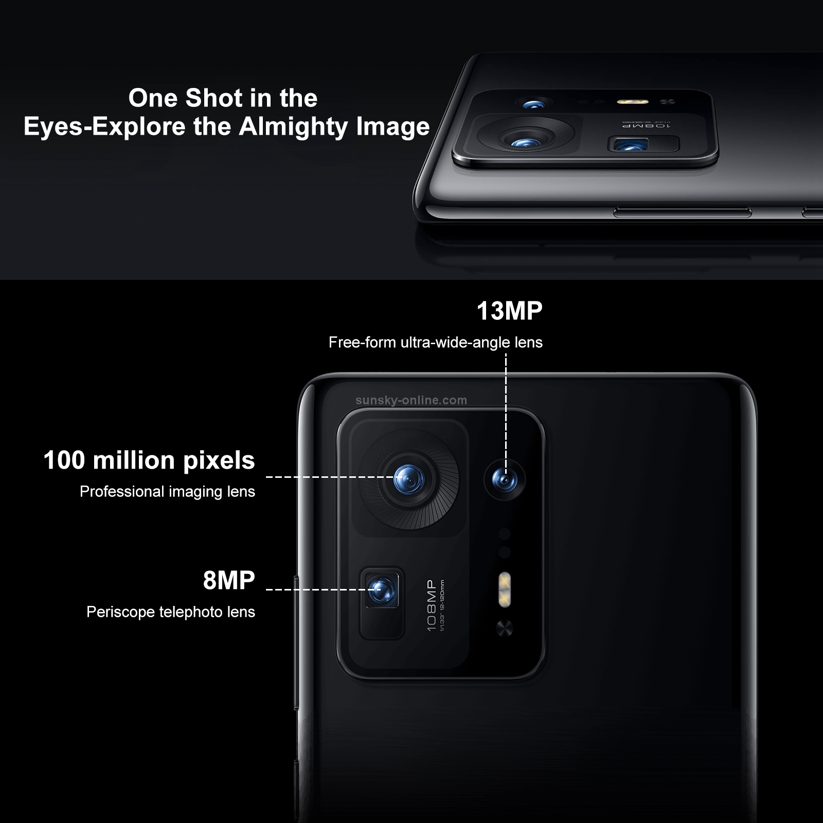 SUNSKY - Xiaomi MIX 4 5G, 108MP Camera, 8GB+256GB, Triple Back Cameras ...