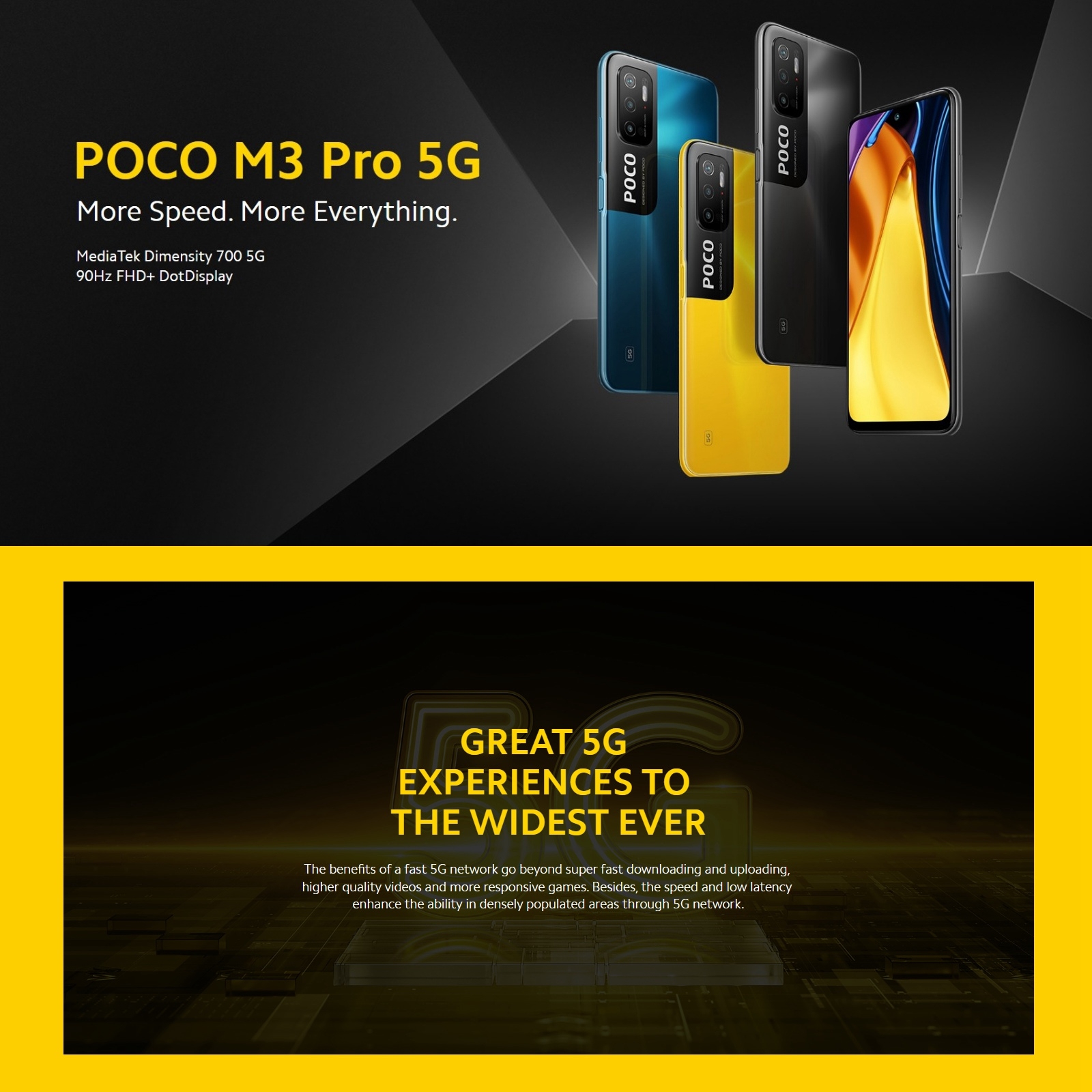 SUNSKY - [คลังสินค้า HK] Xiaomi POCO M3 Pro 5G, กล้อง 48MP, 6GB+128GB ...