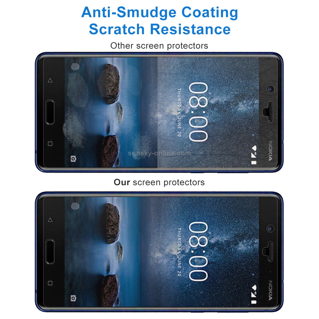 Sunsky Nokia 8 0 26mm 9h Surface Hardness 2 5d Curved Edge Tempered