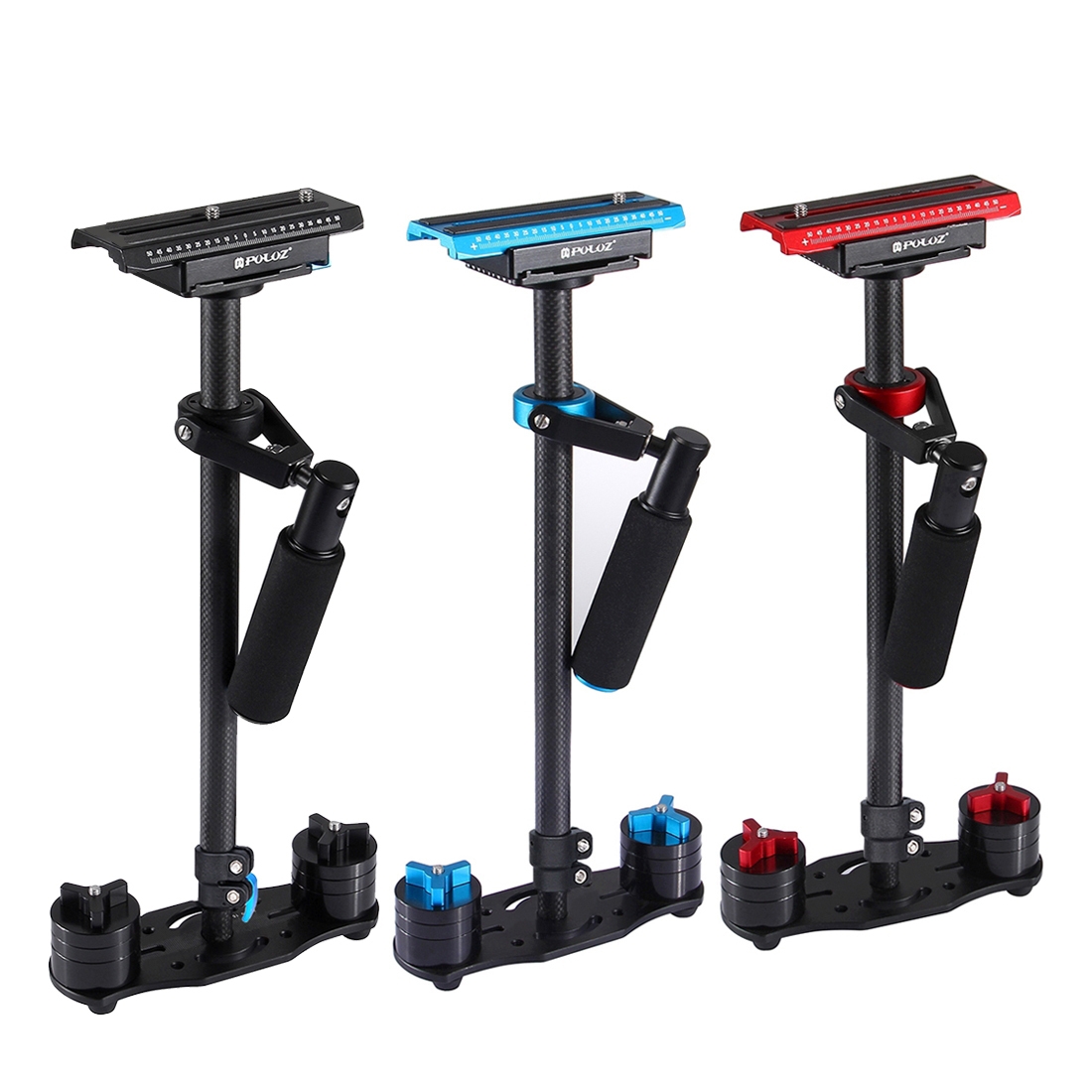 PULUZ 38.5-61cm Carbon Fibre Handheld Stabilizer for DSLR & DV Digital ...