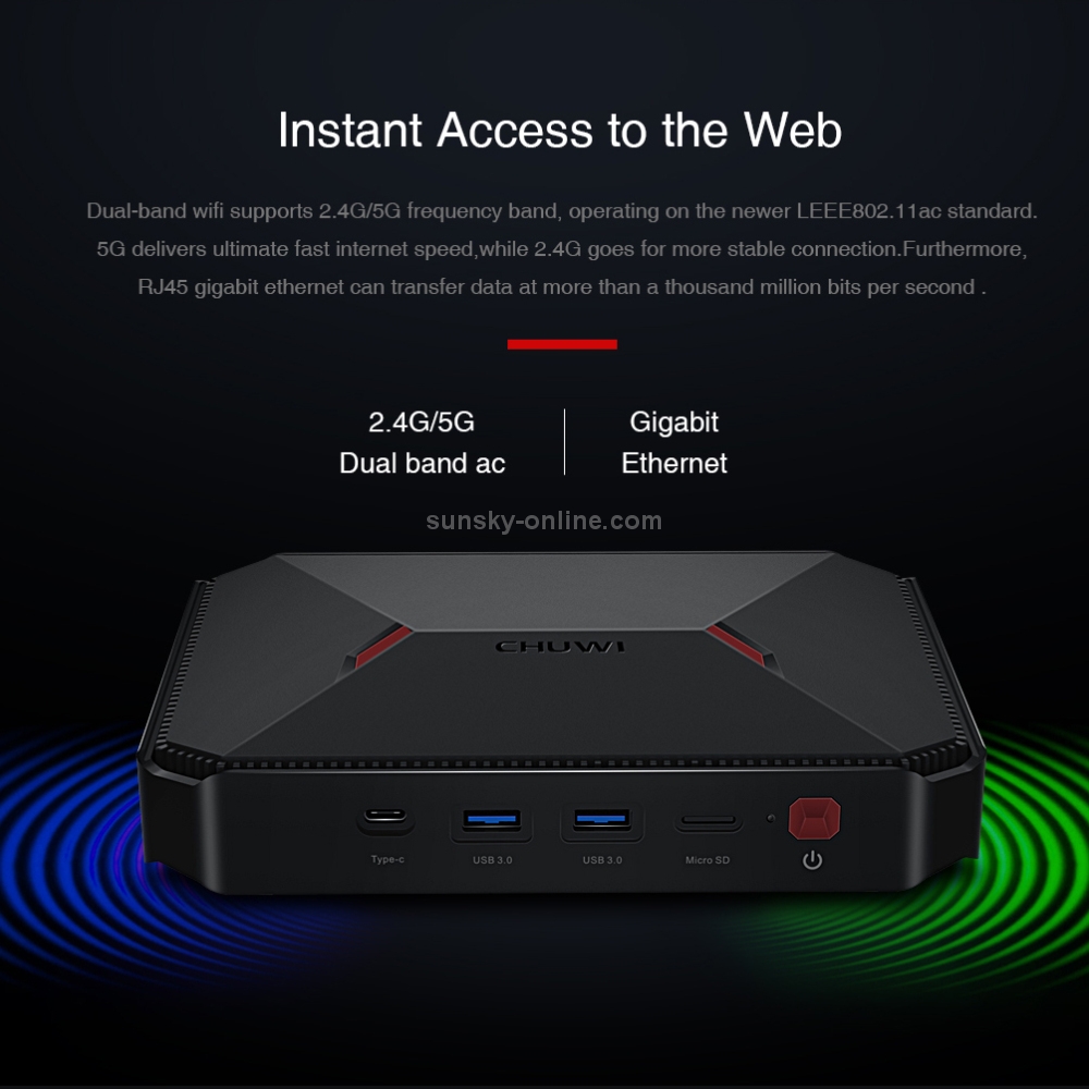 SUNSKY - CHUWI GBox Pro Windows 10 และ Linux System Mini PC, Intel Atom ...