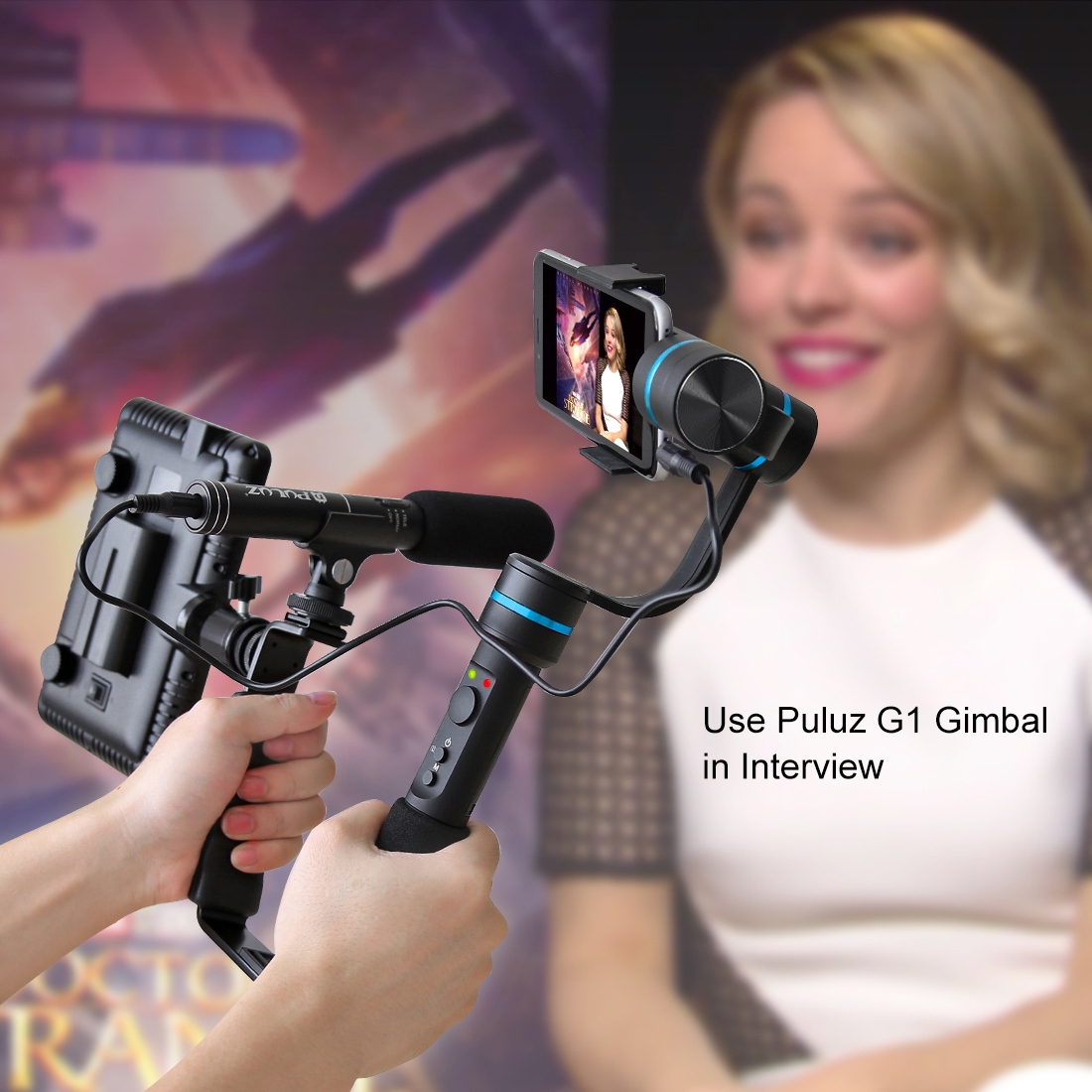 PULUZ G1 3-Axis Stabilizer Handheld Gimbal with Clamp Mount and Tripod ...