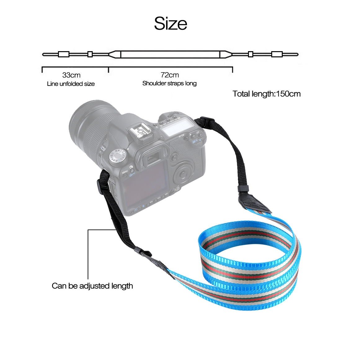 PULUZ Stripe Style Series Shoulder Neck Strap Camera Strap for SLR ...