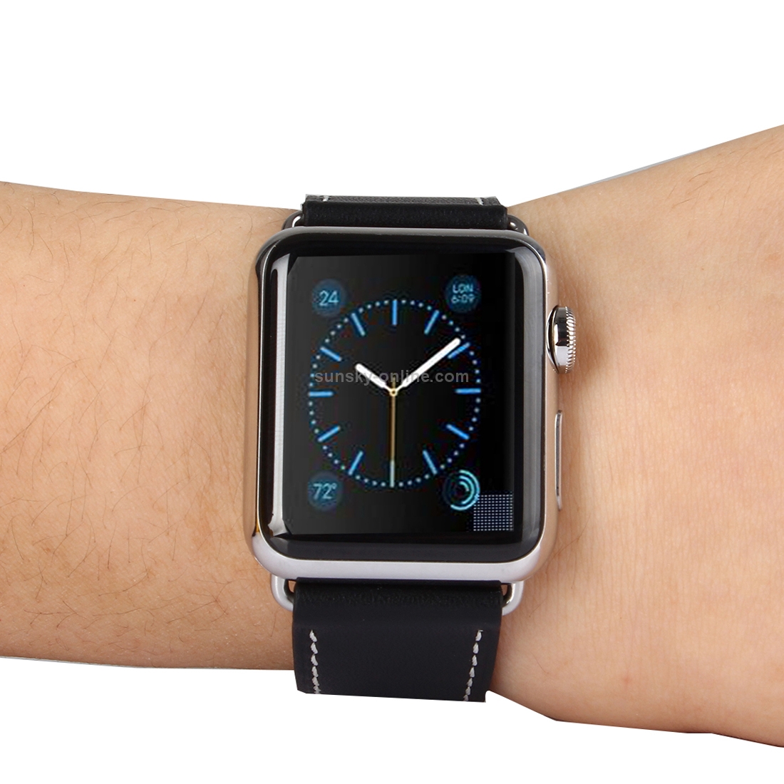 Kakapi for Apple Watch 38mm Metal Buckle Cowhide Leather Watch Band ...