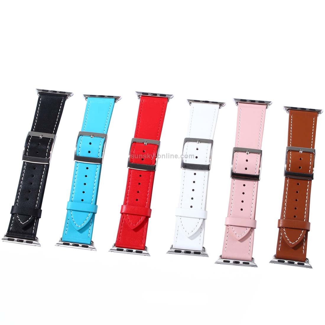 Kakapi for Apple Watch 38mm Metal Buckle Cowhide Leather Watch Band ...