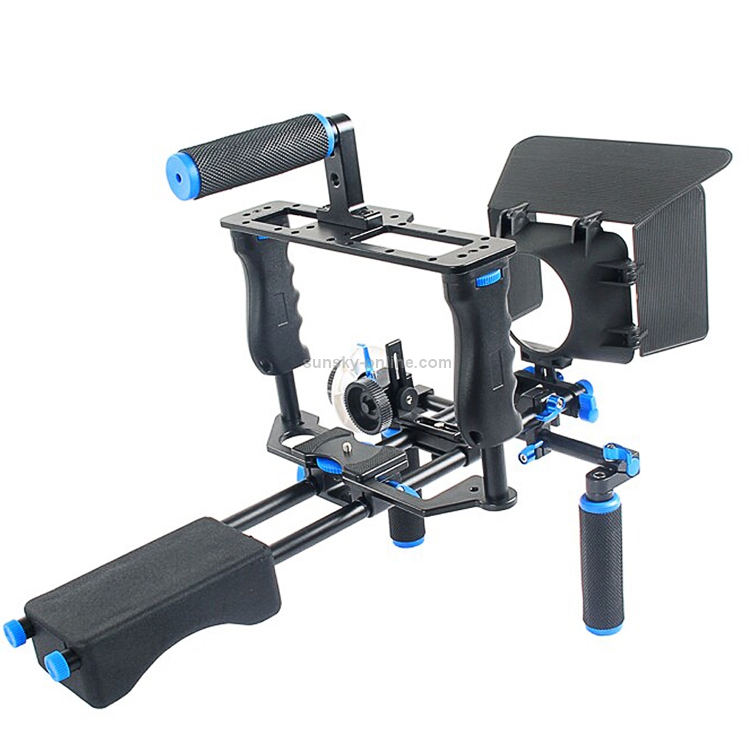 YELANGU YLG1103A-A Dual Handles Camera Shoulder Mount + Camera Cage ...